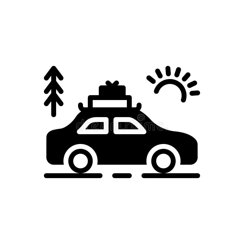 Black Solid Icon for Vacation, Holiday and Leave Stock Vector ...