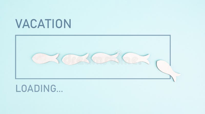 Vacation Loading, Progress Bar with Fish, Planning a Trip for the ...