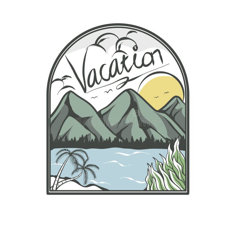 Vacation Logo Template Vector Illustration Stock Vector - Illustration ...