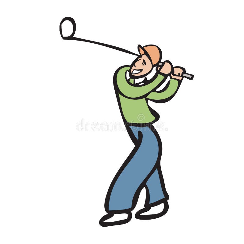 Golfer Cheating - Golf Cartoons Series Number 5 Stock Illustration ...