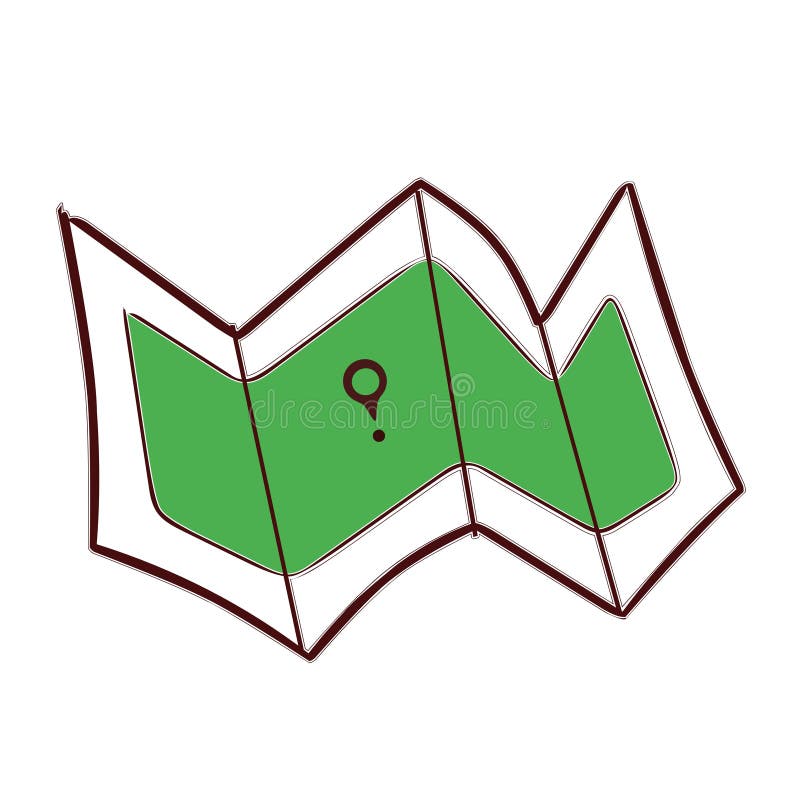 Vacation Map Cartoon Doodle Illustrations Stock Vector - Illustration ...