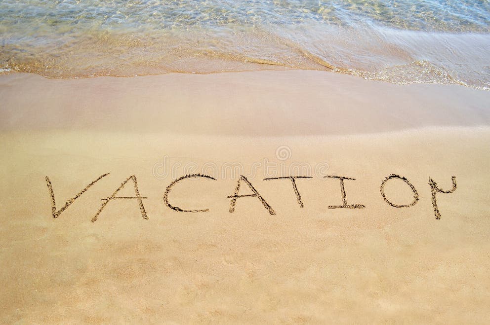Vacation Note Written on the Beach Stock Photo - Image of note ...