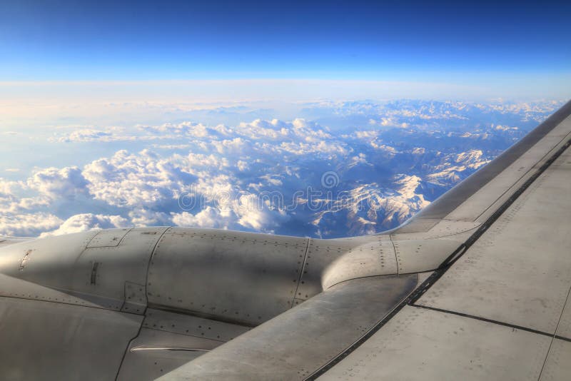 Vacation, Plane Flying High in the Sky Stock Photo - Image of flight ...