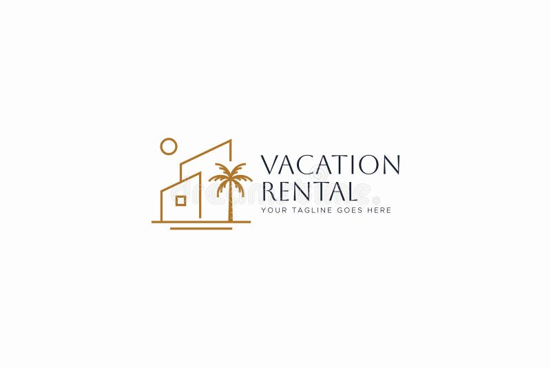 Modern Rental Vacation House Logo Minimalist Abstract Illustration ...