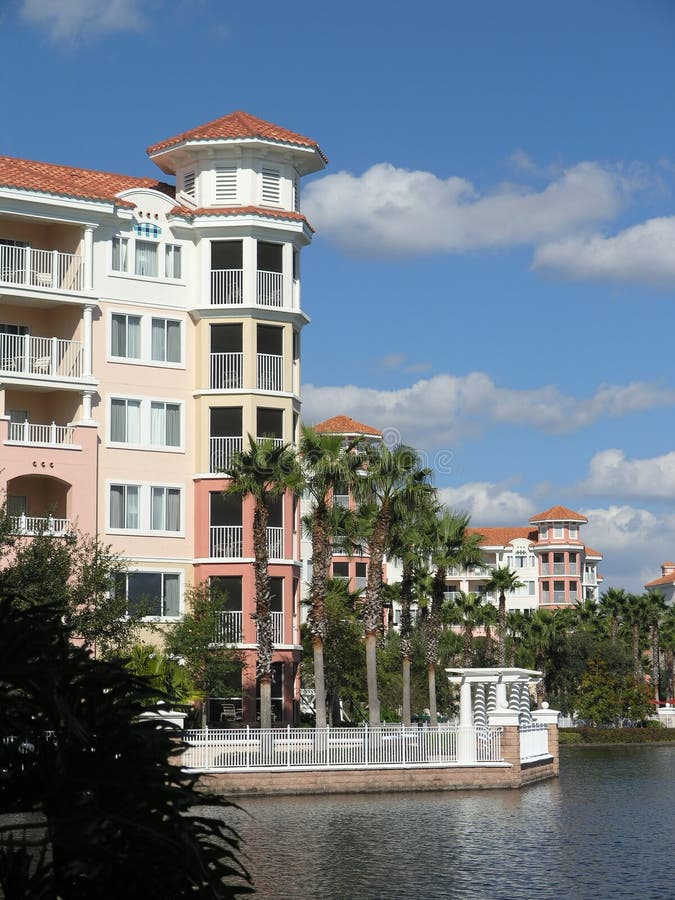 Vacation Resort Buildings & Lake 7 Stock Image - Image of nature ...