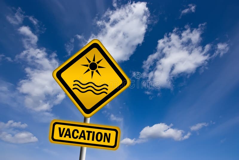 On vacation sign stock vector. Illustration of vacation - 50775549