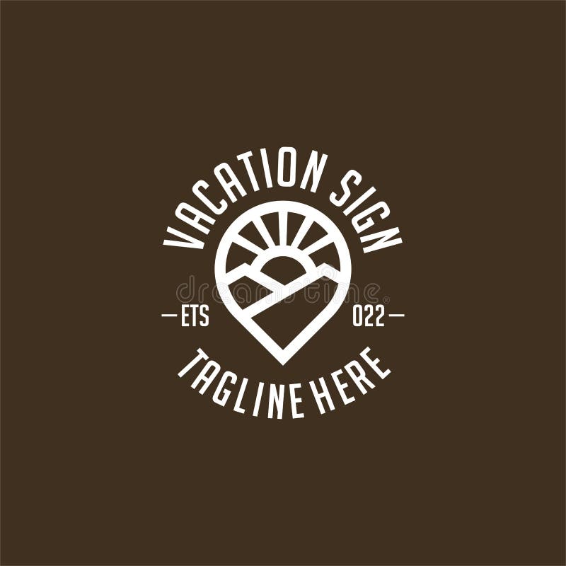 Vacation Sign or Traveling Logo Stock Vector - Illustration of business ...