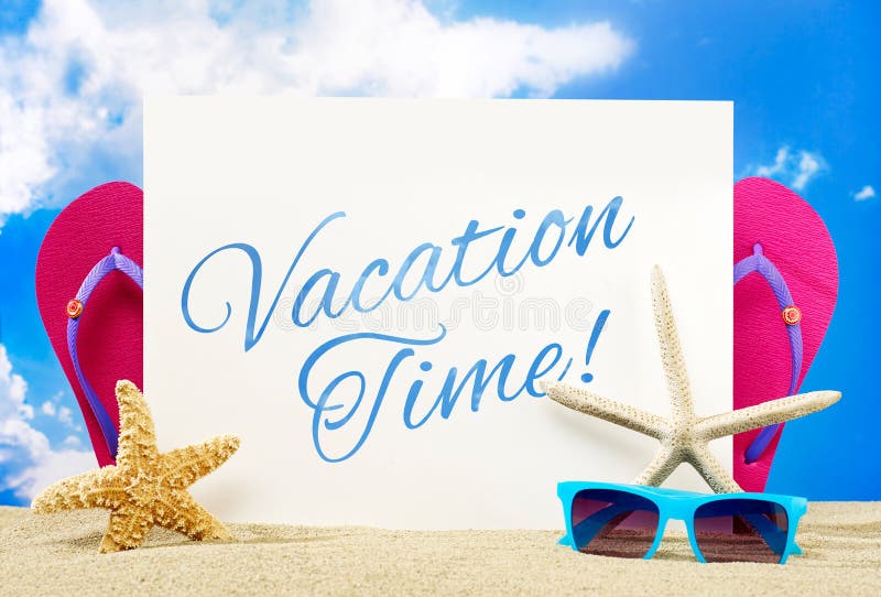Vacation time banner stock photo. Image of heaven, activities - 54370068