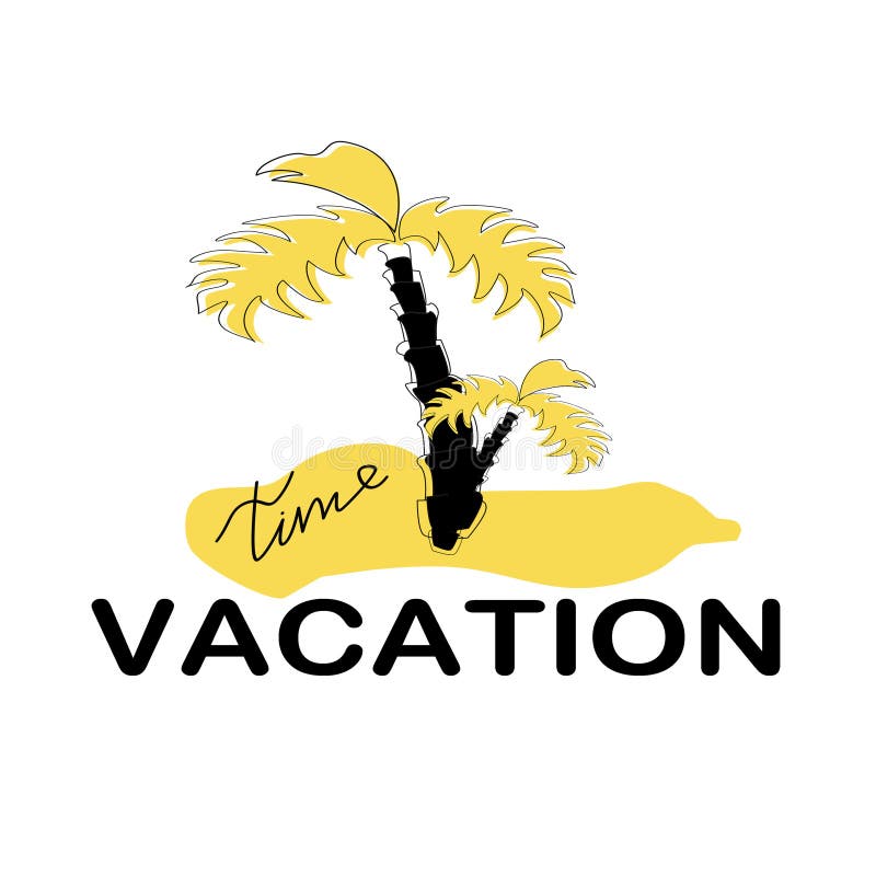 Vacation time poster stock vector. Illustration of print - 248532488
