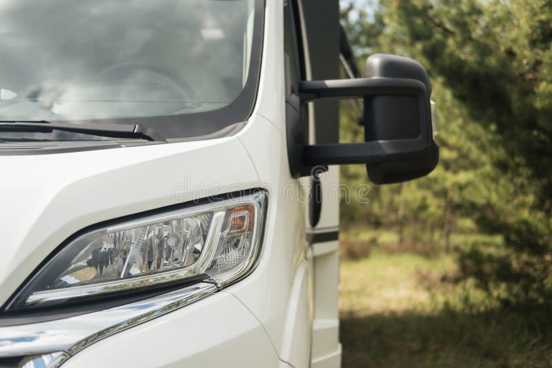 A Vacation Trip in a Motorhome, a Rest in a Van Stock Photo - Image of ...