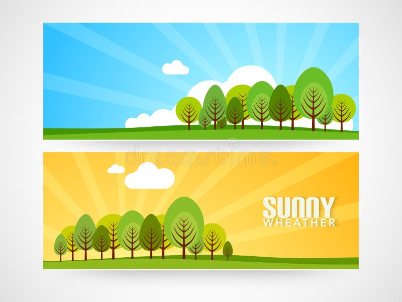 Vacation Web Header Concept. Stock Illustration - Illustration of ...