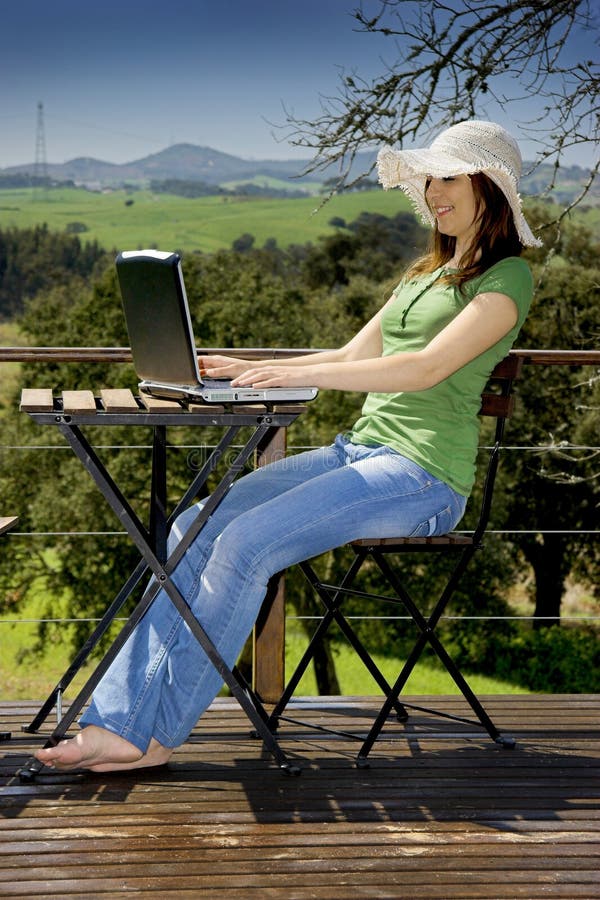 Vacation work stock image. Image of chair, clouds, education - 5218609