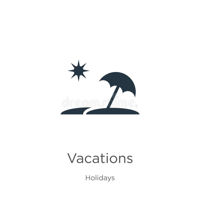 Vacations Icon Vector. Trendy Flat Vacations Icon from Holidays ...