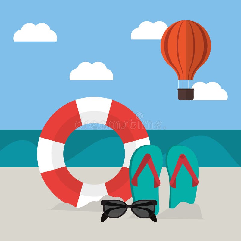 Vacations and Summer Design Stock Vector - Illustration of float, enjoy ...