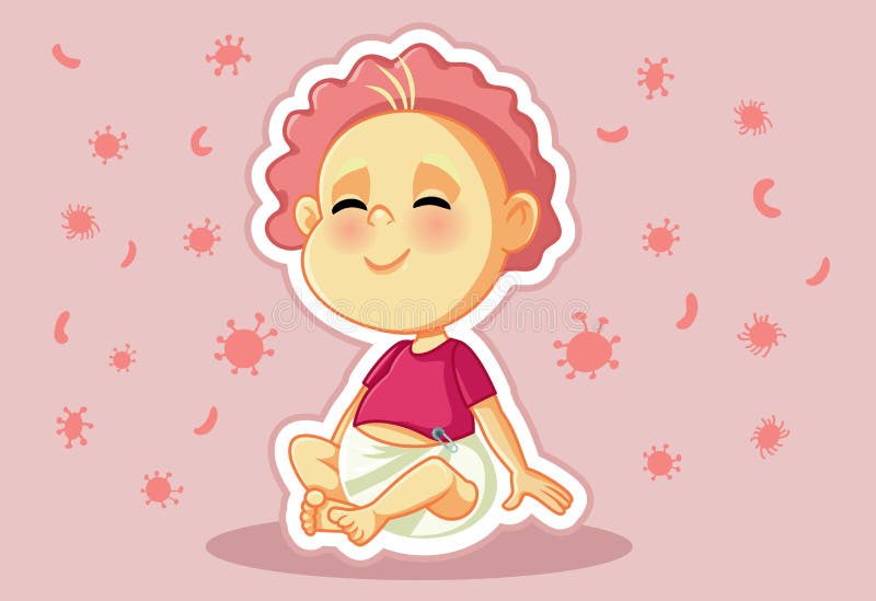 Vaccinated Baby with Strong Immune System Fighting Viruses Stock Vector ...