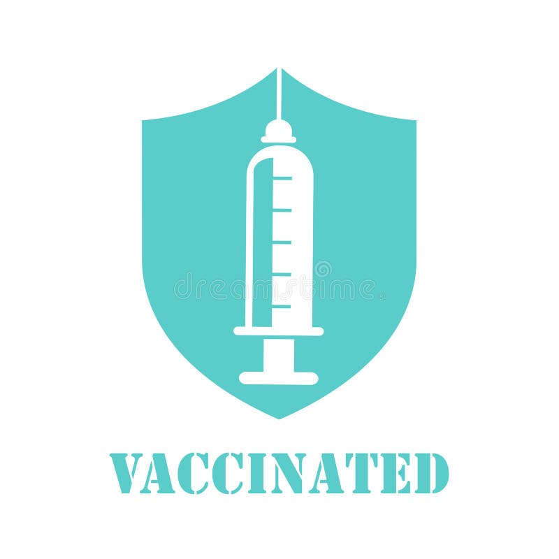 Vaccinated vector icon stock vector. Illustration of illness - 236605746
