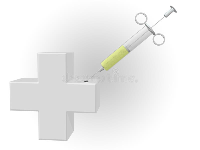 Vaccination stock illustration. Illustration of cross - 18463673