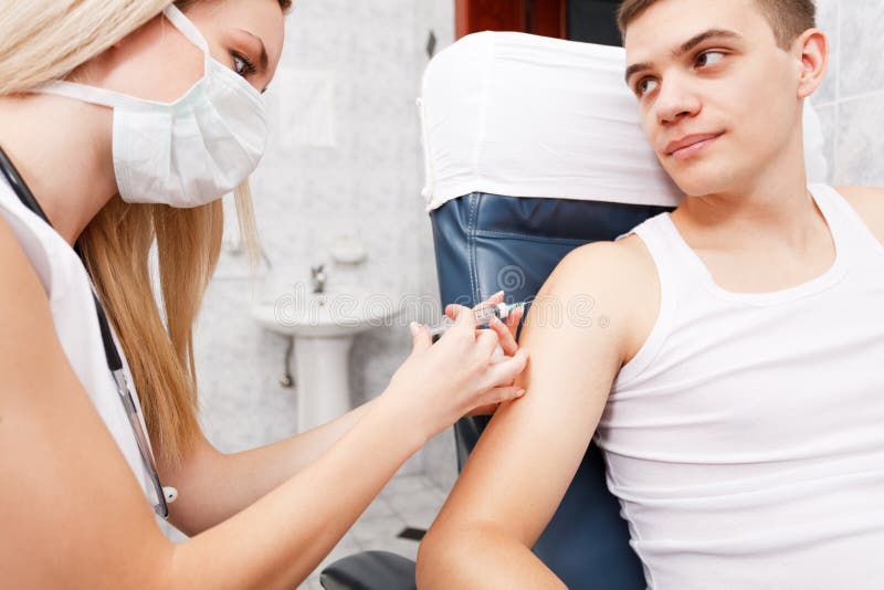 Vaccination stock photo. Image of horizontal, young, caucasian - 43118492