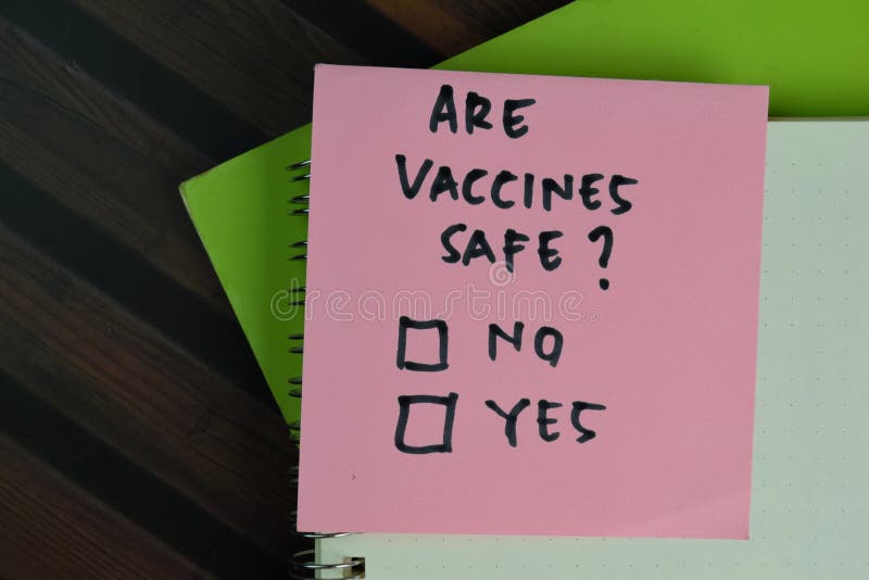 Are Vaccines Safe Write on Sticky Notes and Supported by Additional ...