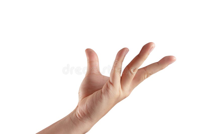 Vacie La Mano Abierta Aislada Foto de archivo - Imagen de carrying ...