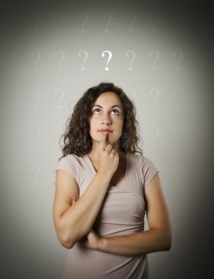 Vacilación Concepto De La Pregunta Imagen de archivo - Imagen de ...