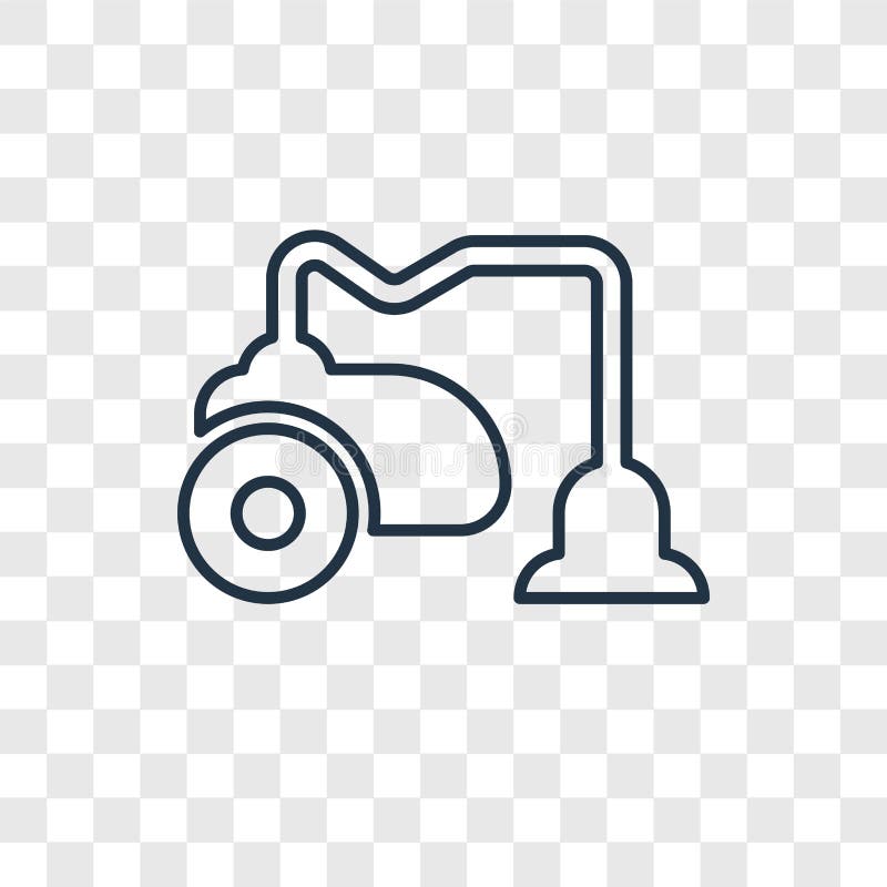 Vacuum Cleaner Concept Vector Linear Icon Isolated on Transparent ...