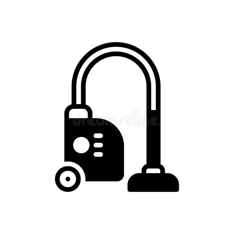 Black Solid Icon for Vacuum Cleaner, Vacuum and Clean Stock ...