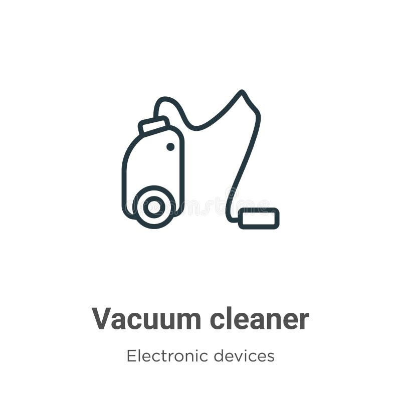 Vacuum Cleaner Outline Vector Icon. Thin Line Black Vacuum Cleaner Icon ...