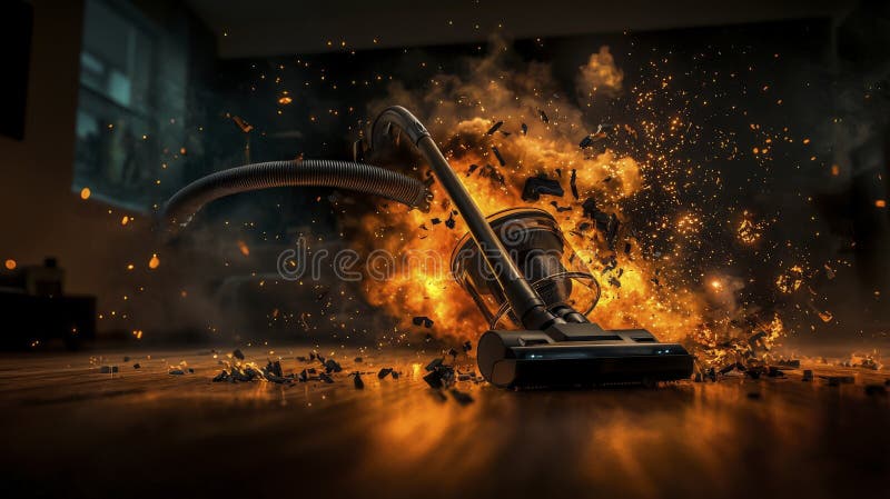 Vacuum Explosion Incident at Home Action Scene Fire Environment ...