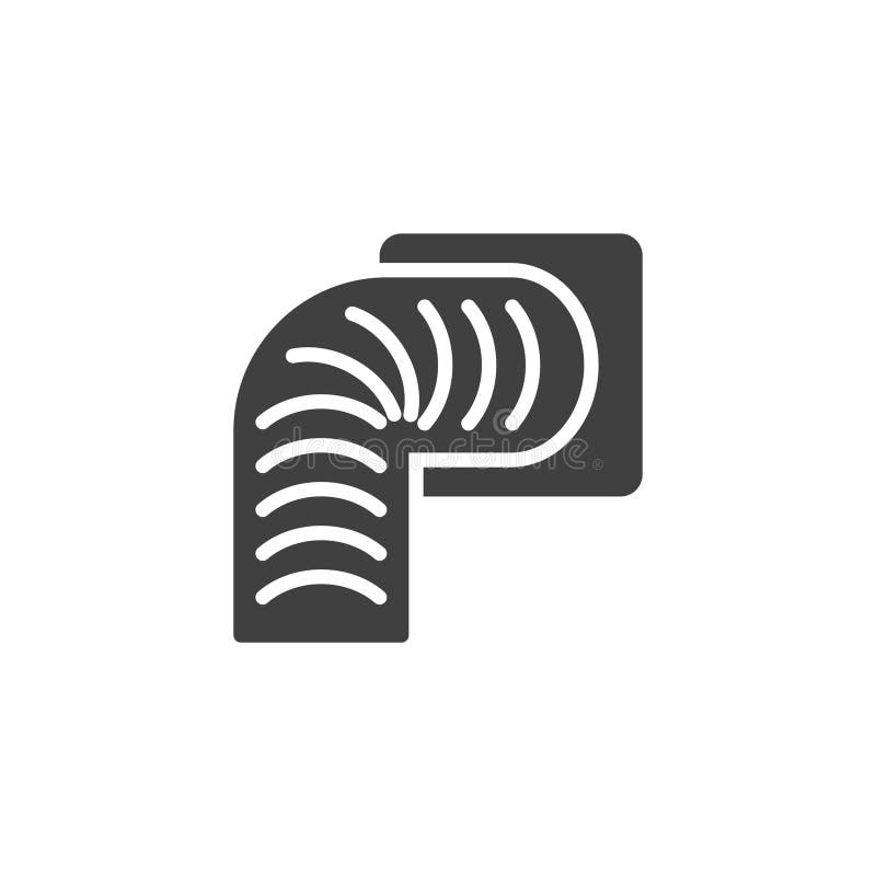 A Vacuum Hose Inside a Duct Vector Icon Stock Illustration - Illustration of glyph, solid: 362507511