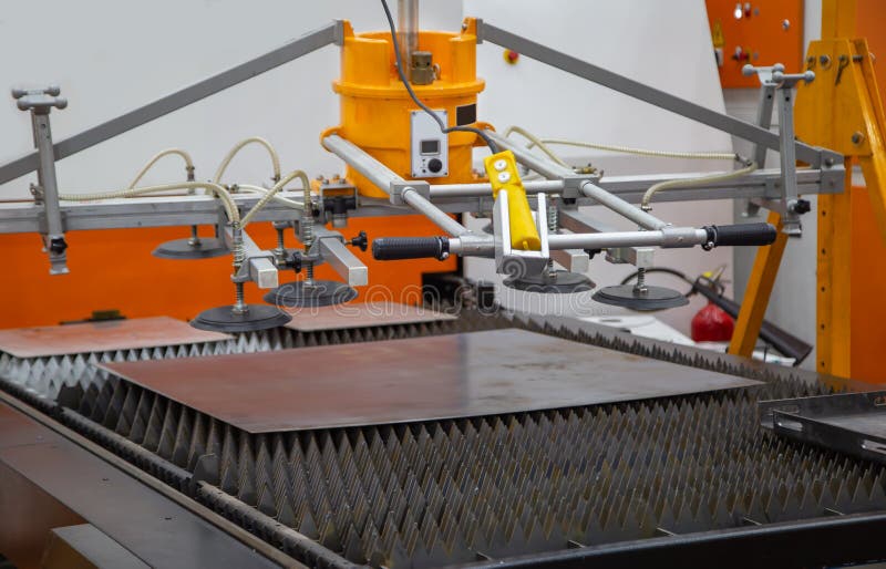 Vacuum metal sheet lifter stock image. Image of manufacturer - 135307081