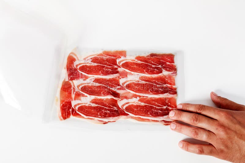 Vacuum Packed Iberian Ham Table Stock Image - Image of grease, deli ...