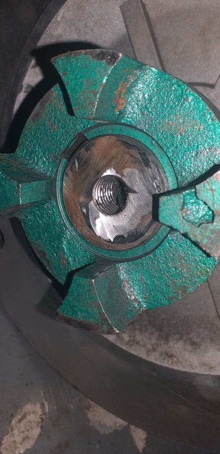 Vacuum Roatry Pump with Green Coupling Stock Image - Image of machinery ...