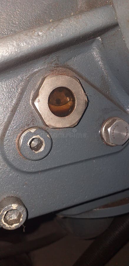 Oil Level Gauge with Orange Color for Checking Engine Oil Level. Stock ...