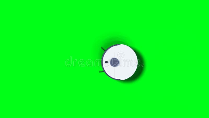 Vacuum Robot Auto Cleaning. Green Screen Isolate. Stock Footage - Video ...