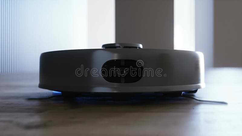 Vacuum Robot Auto Cleaning at Home, Floor. Realistic 4k Animation ...