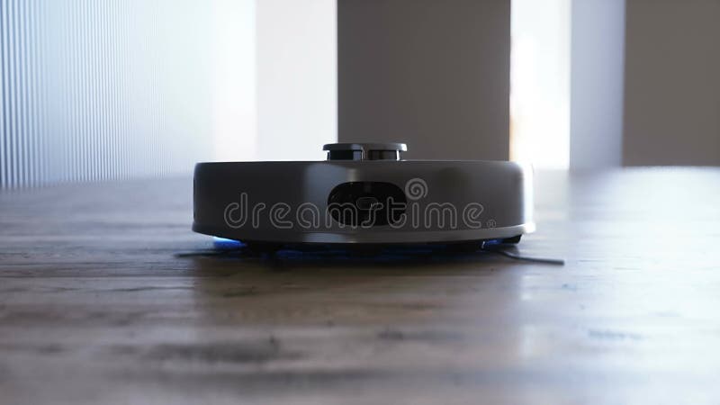 Vacuum Robot Auto Cleaning at Home, Floor. Realistic 4k Animation ...