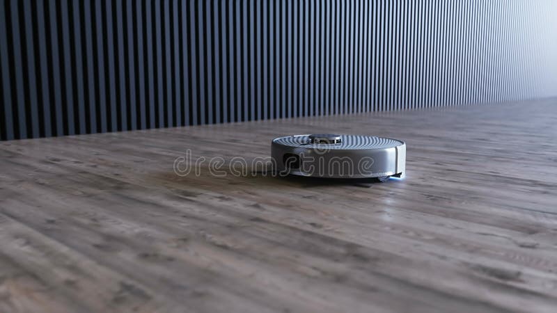 Vacuum Robot Auto Cleaning at Home, Floor. Realistic 4k Animation ...