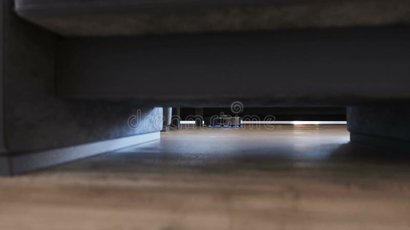 Vacuum Robot Auto Cleaning at Home, Floor. Realistic 4k Animation ...