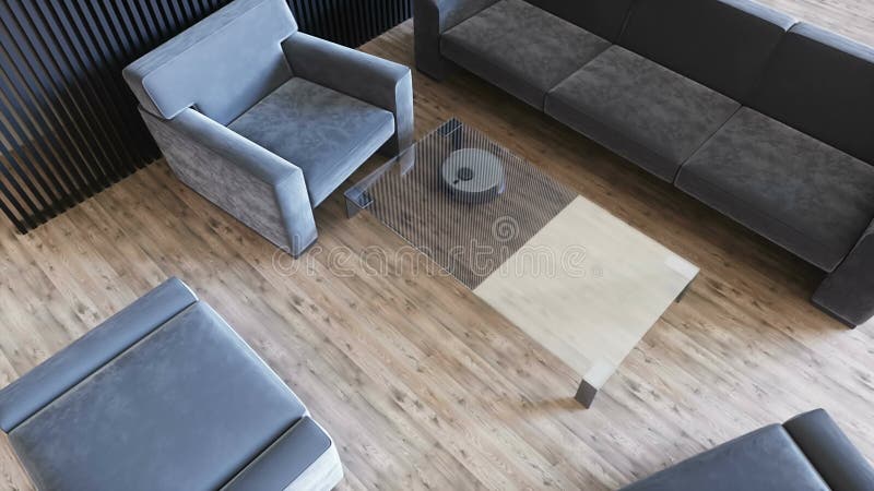 Vacuum Robot Auto Cleaning at Home, Floor. Realistic 4k Animation ...