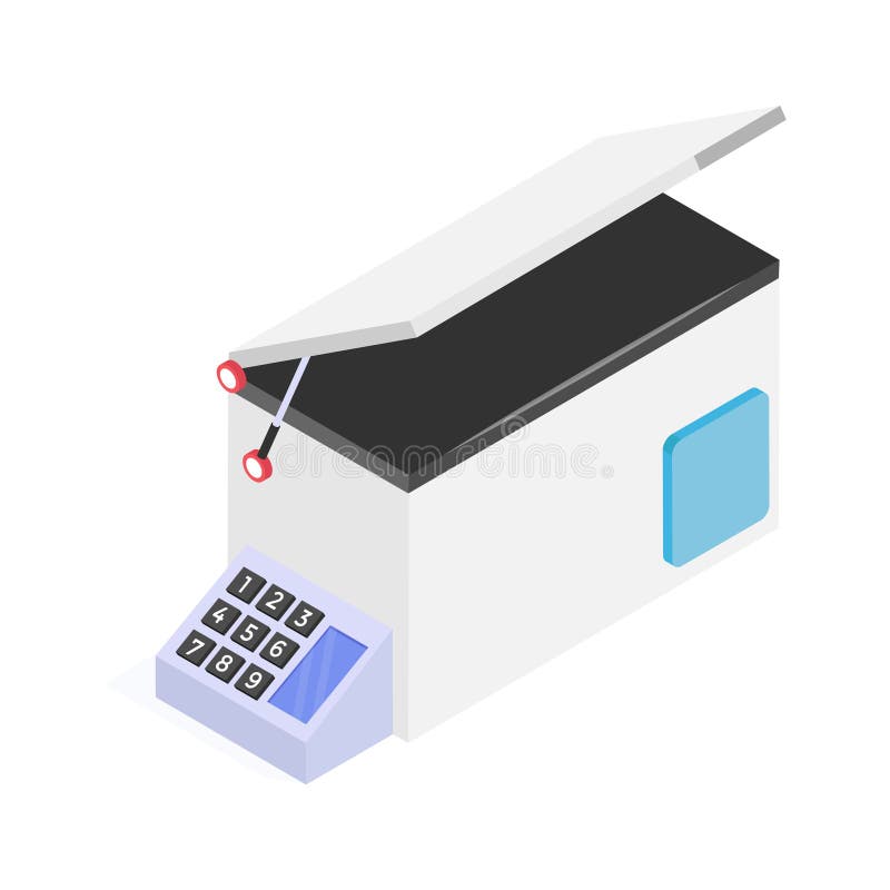 Vacuum Sealed Printer for Sensitive Material Printing Stock Vector ...