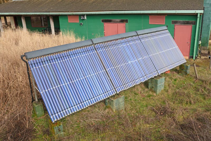 Vacuum Solar Water Heating System Stock Image - Image of energy, water ...