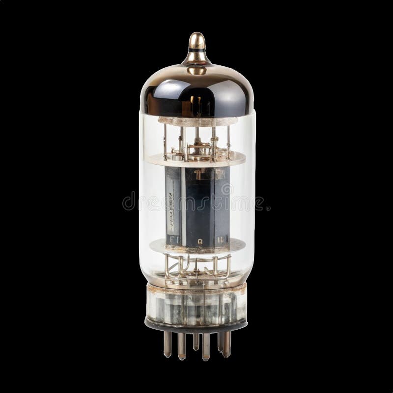 Vacuum Tube Triode Showing Its Internal Components on Transparent Background Stock Image - Image ...