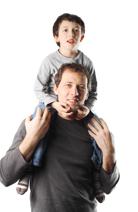 Vader en zoon stock afbeelding. Image of affectie, weinig - 11572883