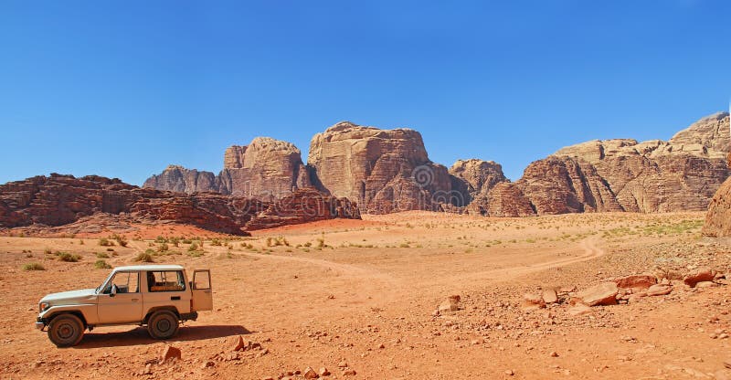 Wadi Rum desert, Jordan. stock image. Image of stone - 12478163