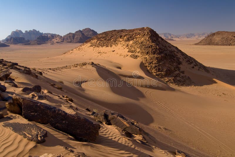 Vadi Rum desert stock photo. Image of rocks, travel, desert - 10302562