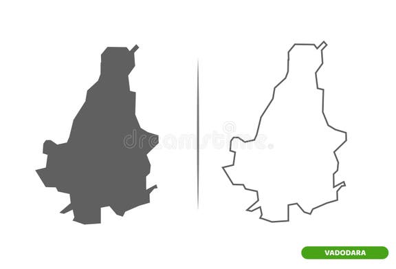 Vadodara District of Gujarat State Map Stock Illustration ...