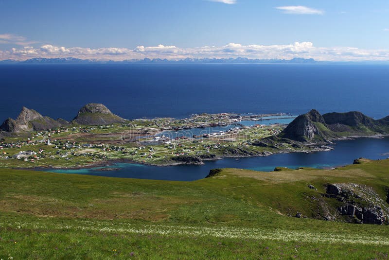 Vaeroy island stock image. Image of beach, rock, green - 16611345