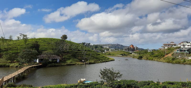 Vagamon meadows lake stock image. Image of tree, lake - 267994507