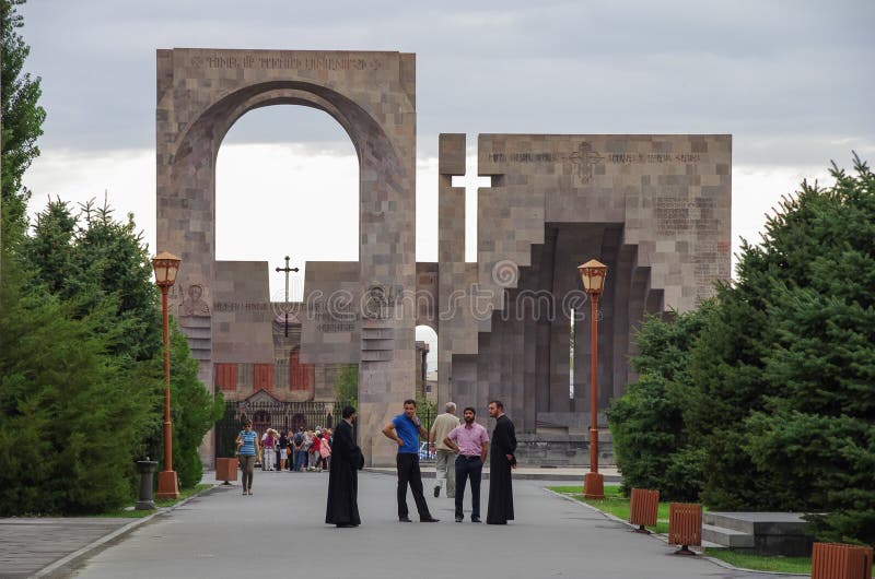 Vagharshapat, Armenia - September 18, 2013: Main Entrance in Etc ...
